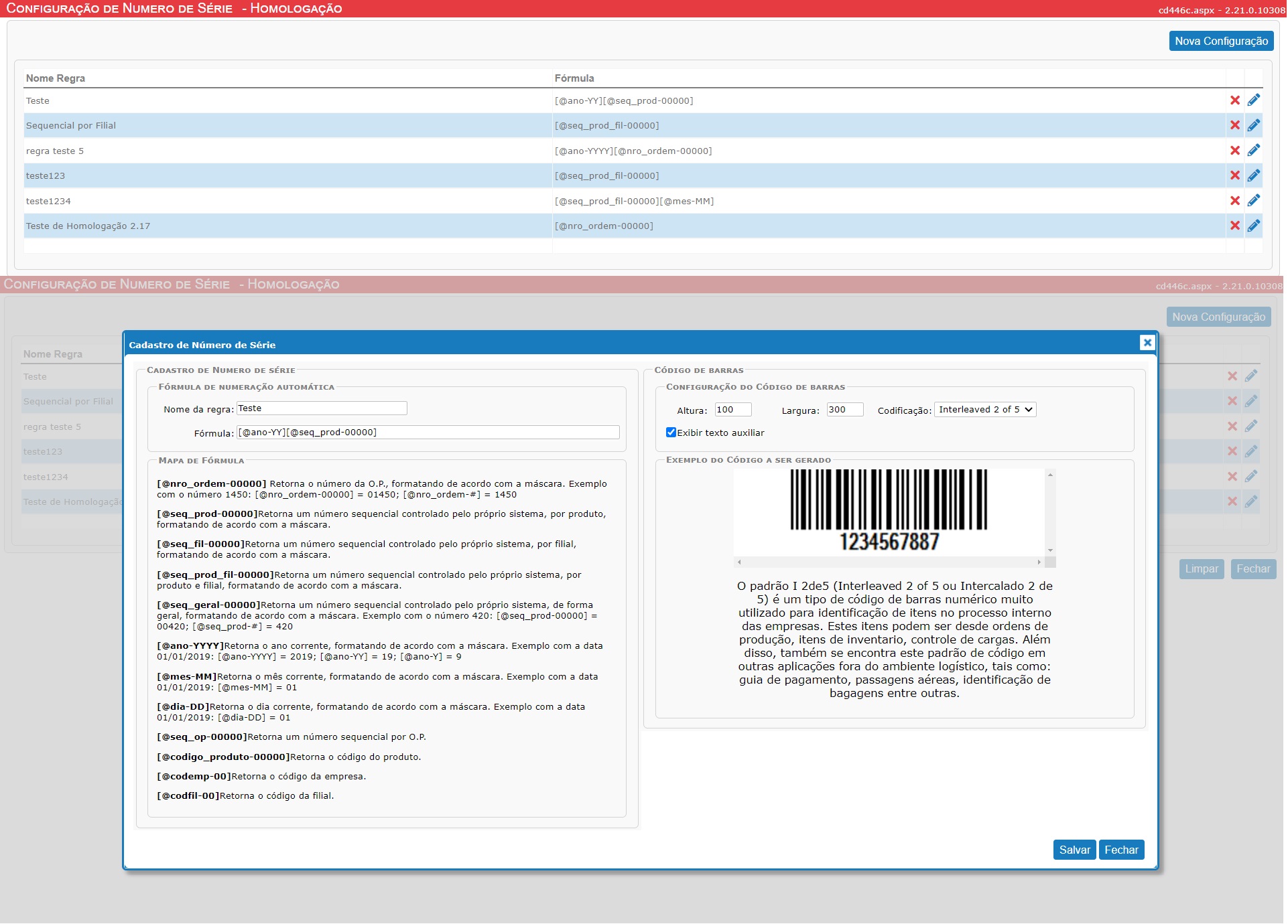 Serie/Lote | Configuração de Numero de Série/Lote – E.R.P. MaxManager
