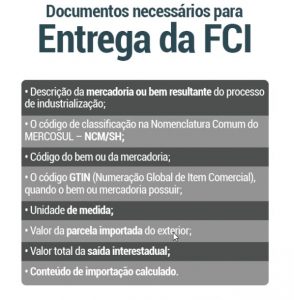 Geração da FCI | Ficha de Conteúdo de Importação – FCI – E.R.P. MaxManager